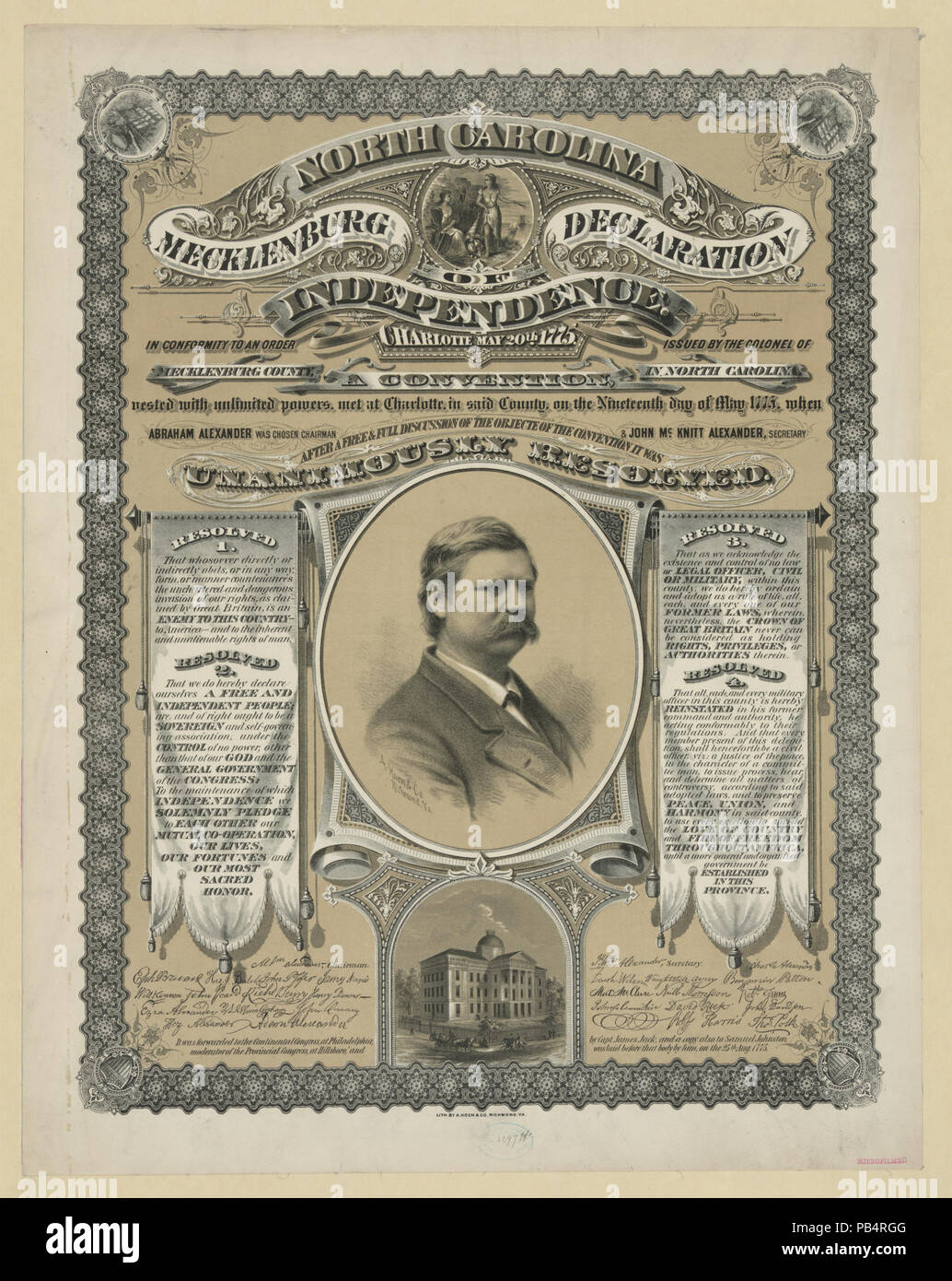 Mecklenburg declaration of independence hi-res stock photography and ...