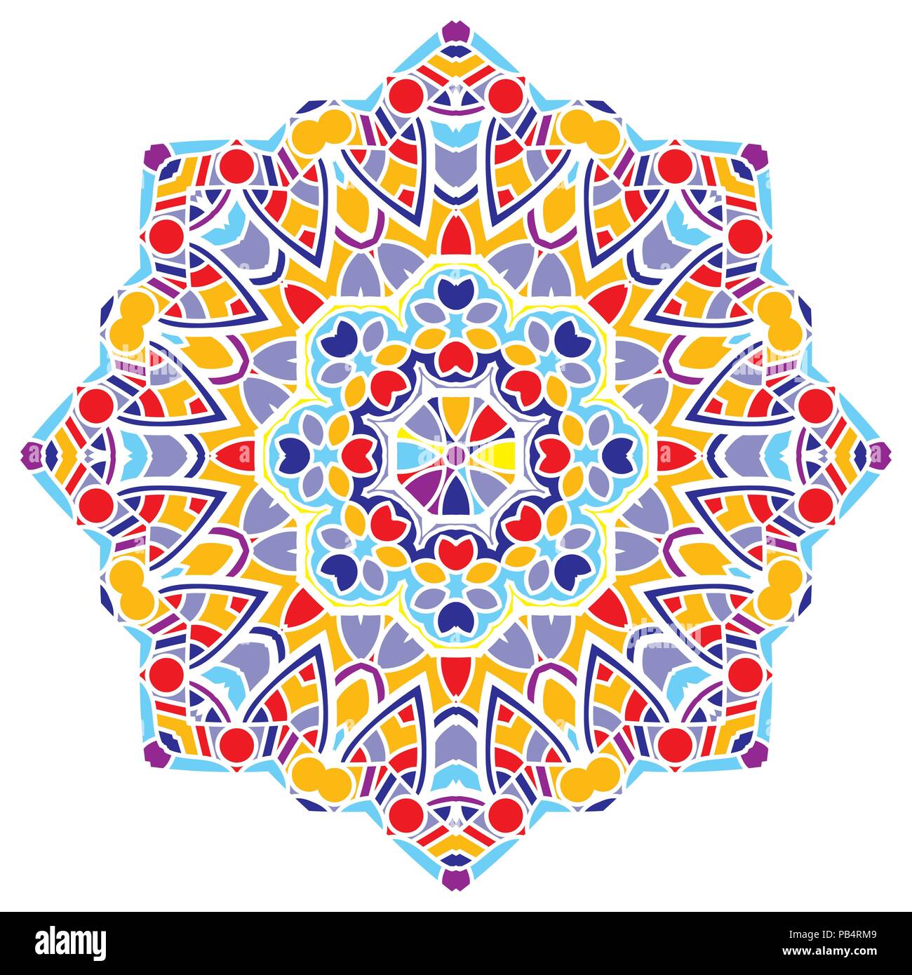 Colorful mandala on a white background Stock Vector Image & Art - Alamy