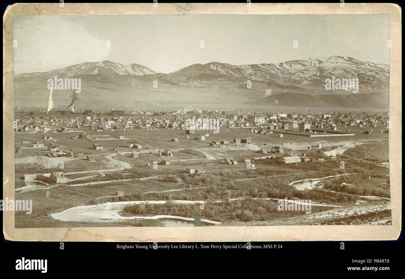 1769 Town view with mountains Stock Photo - Alamy