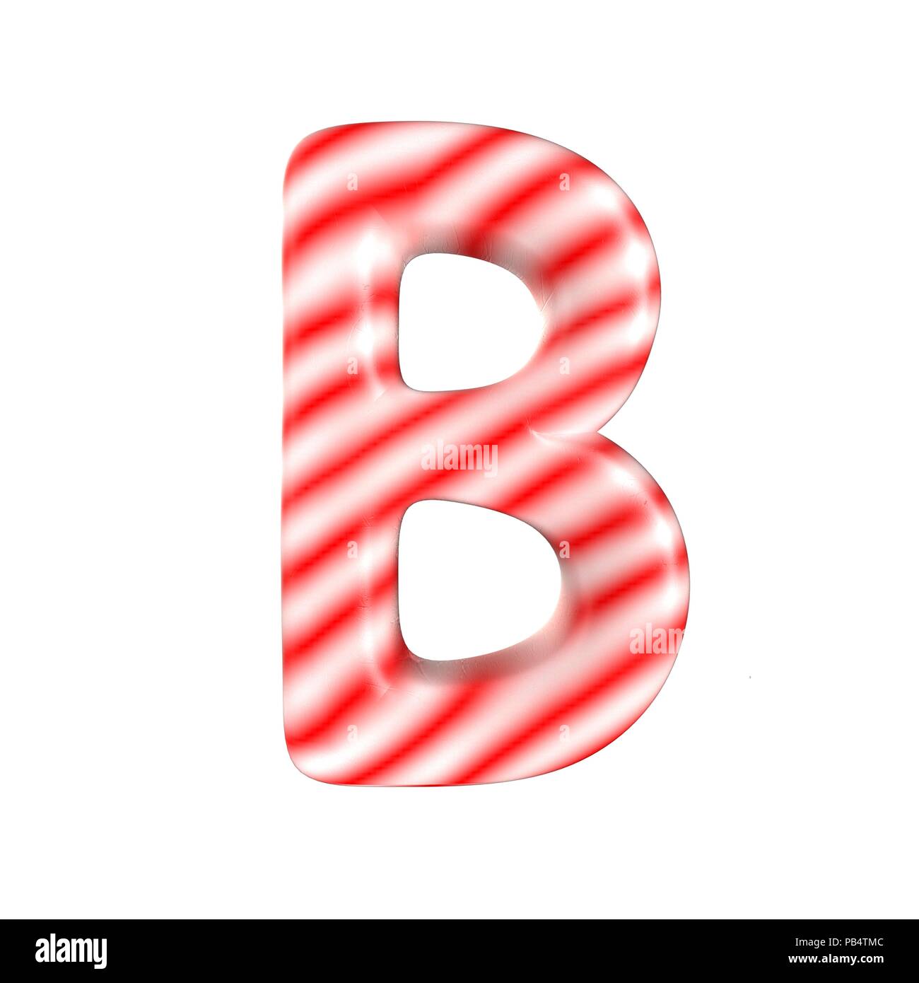 Red White candy letter B Isolated on white background Stock Photo - Alamy
