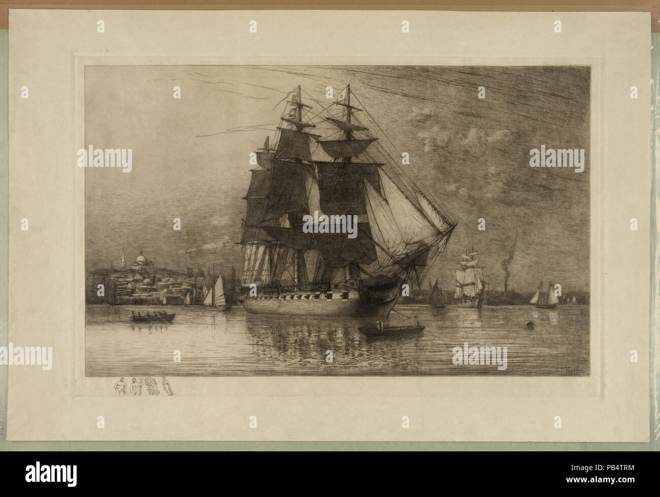 1636 The frigate Constitution in Boston Harbor LCCN2003666822 Stock ...