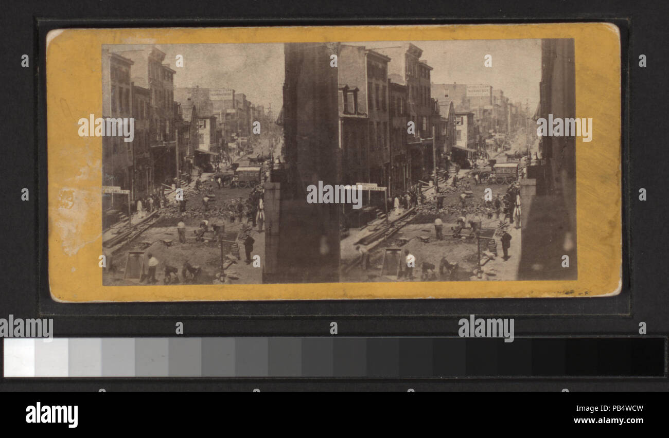 888 Laying the Nicolson pavement in Mercer St, New York (NYPL b11708035 ...