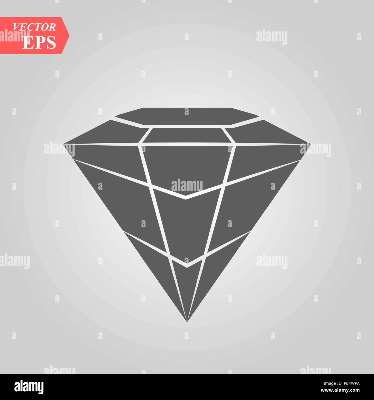 Diamond Icon Vector. Simple flat symbol. Perfect Black pictogram ...