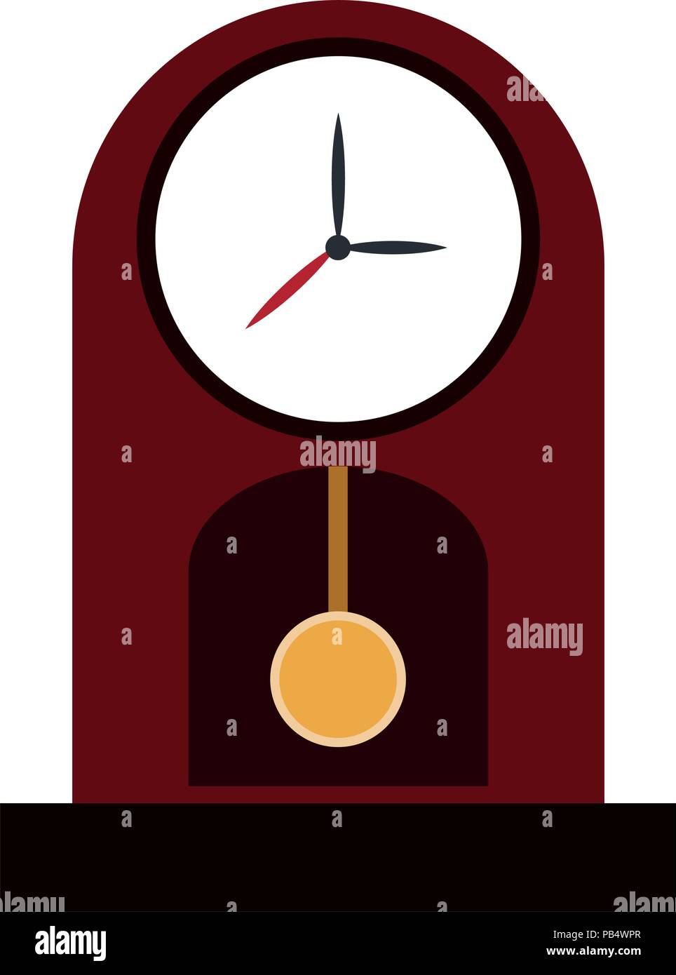 Wooden classic clock vector illustration graphic design Stock Vector ...