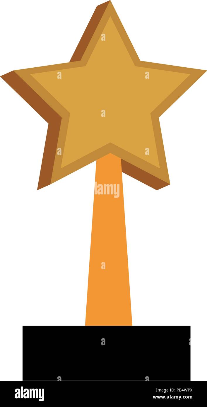 Trophy cup star shape vector illustration graphic design Stock Vector ...