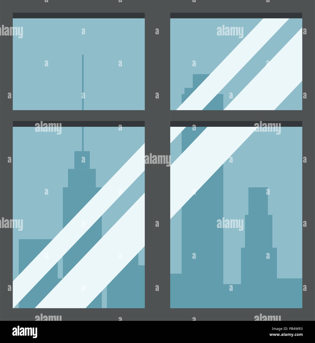 Window with cityscape view vector illustration graphic design Stock ...
