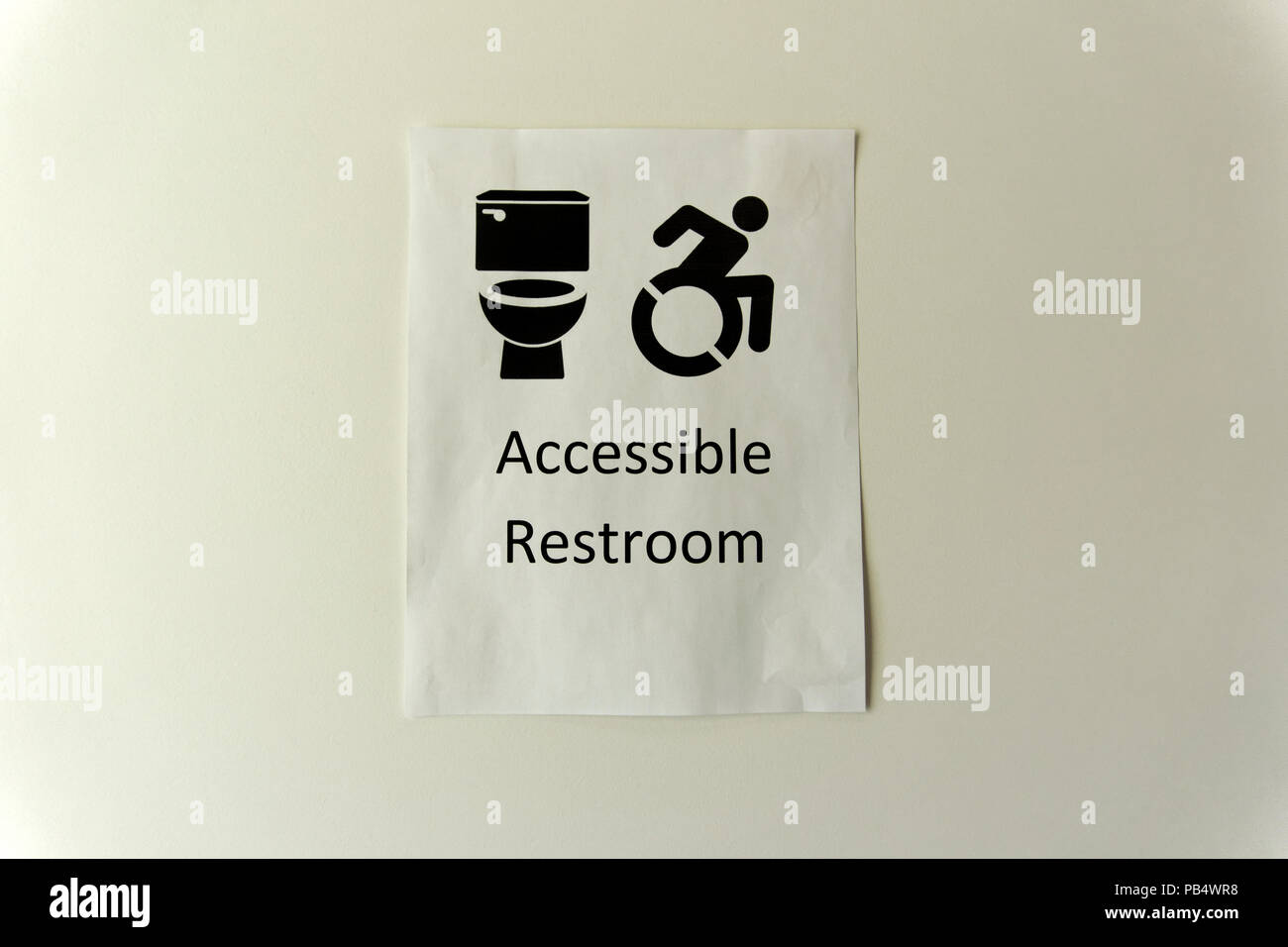 Accessible restroom washroom sign Stock Photo - Alamy