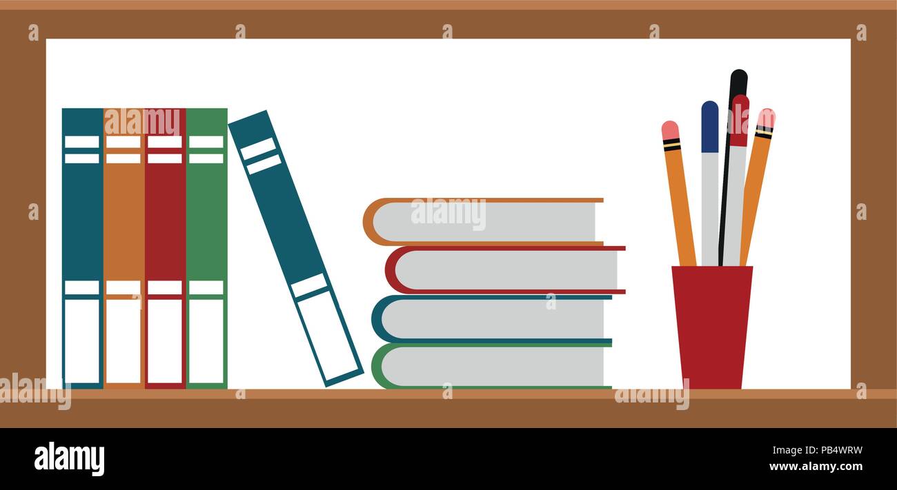 Books in shelf vector illustration graphic design Stock Vector Image ...