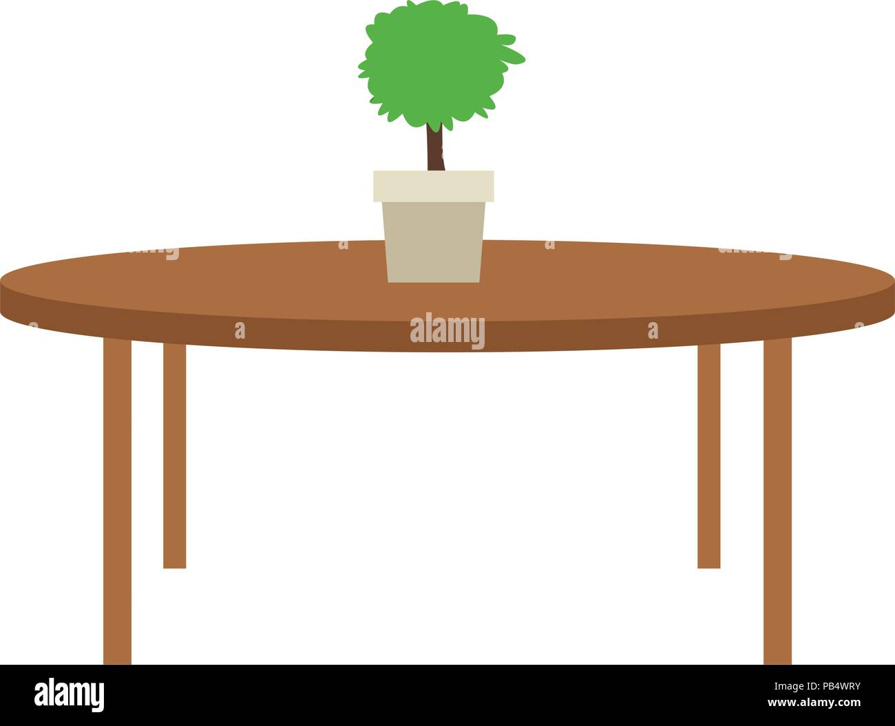 Table with plant vector illustration graphic design Stock Vector Image ...