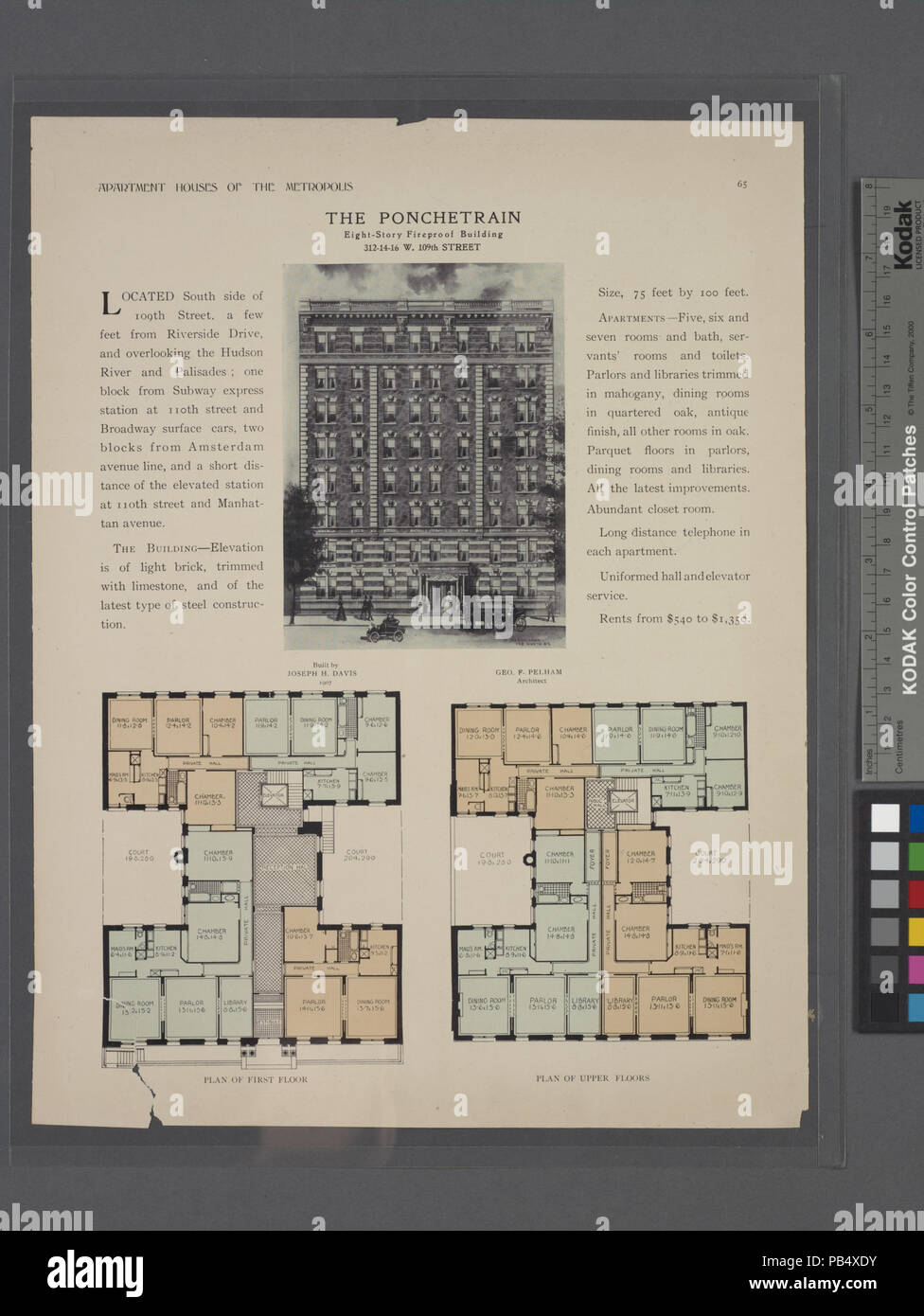 1685 The Ponchetrain, 312-14-16 West 109th Street. Eight-story ...