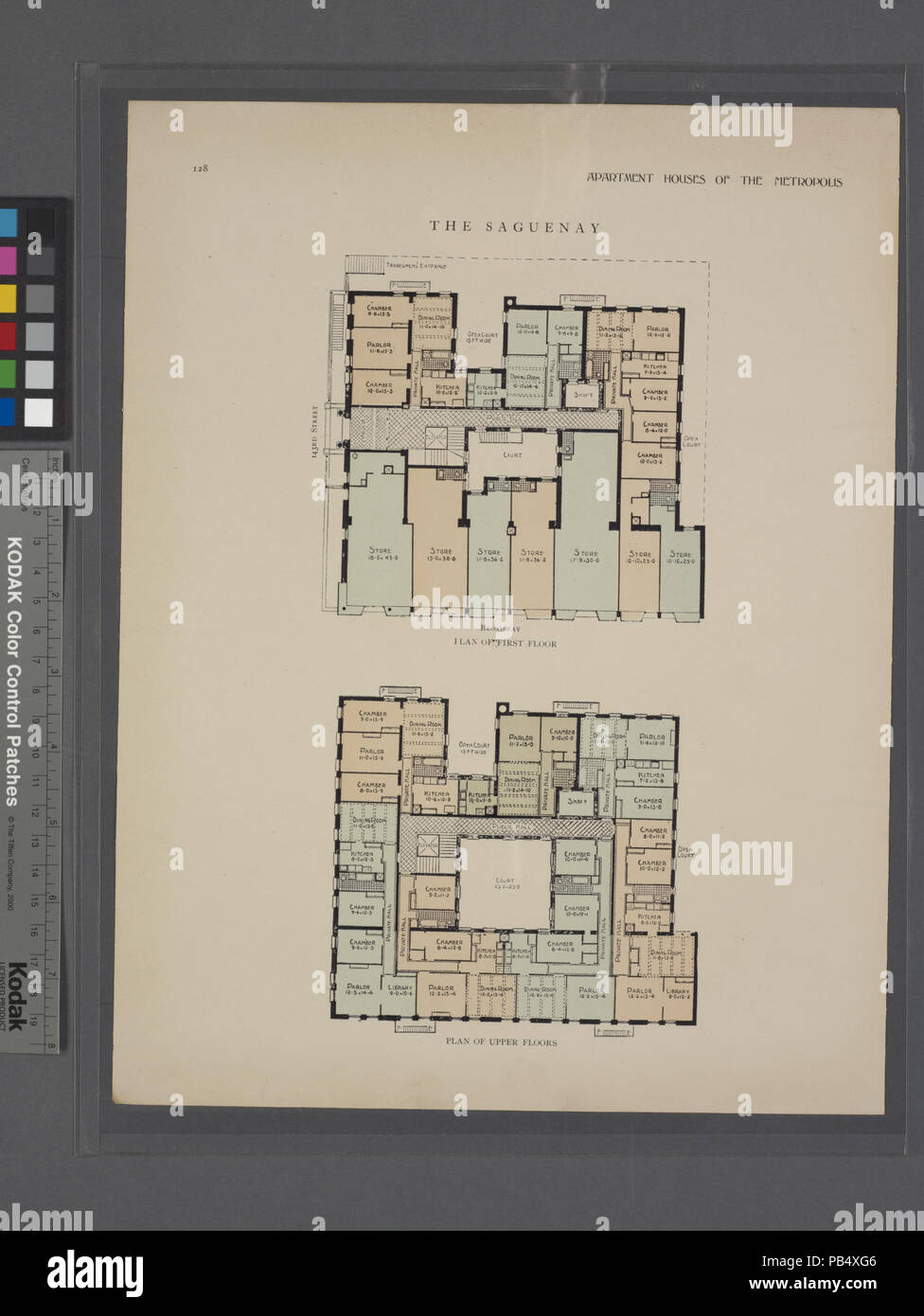 1698 The Saguenay. Plan of first floor; Plan of upper floors (NYPL ...