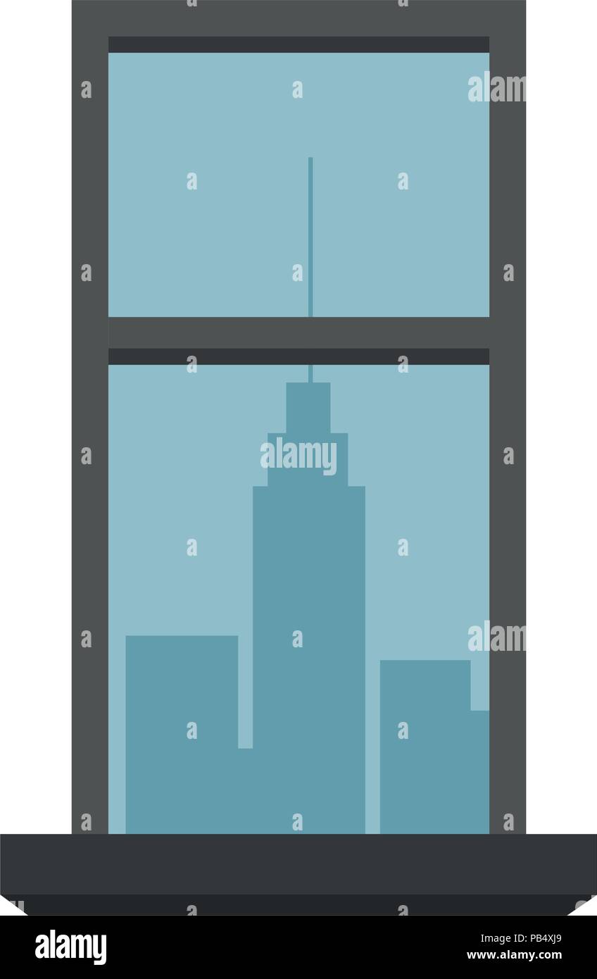 Window with cityscape view vector illustration graphic design Stock ...