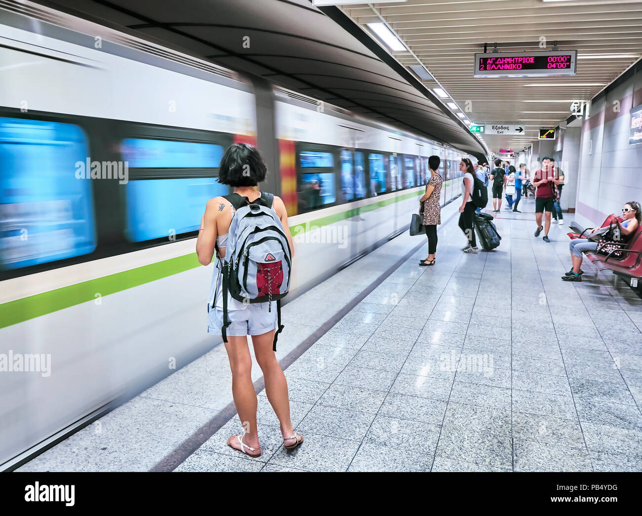 Athens metro hi-res stock photography and images - Alamy