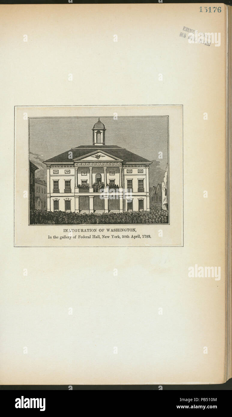 799 Inauguration of Washington, in the gallery of Federal Hall, New ...