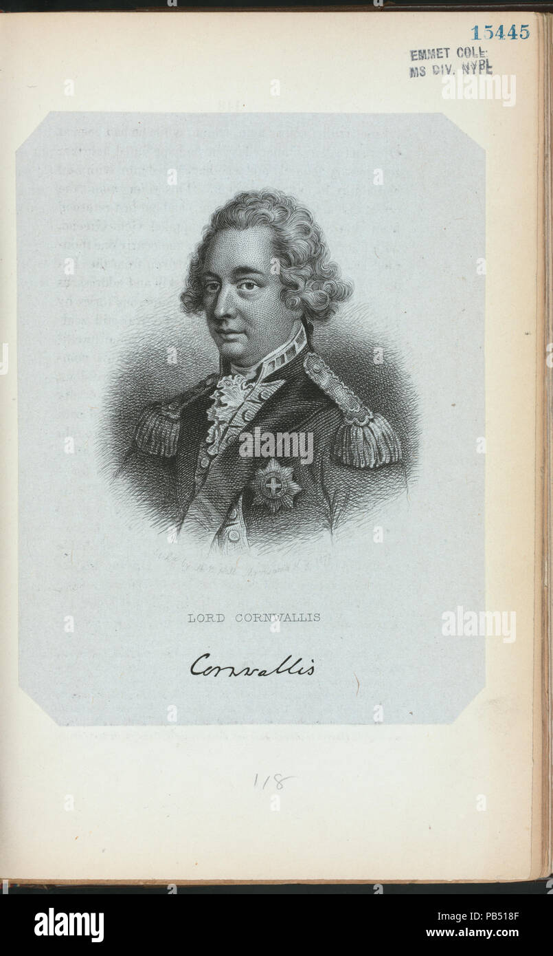 Portrait lord cornwallis british hi-res stock photography and images ...