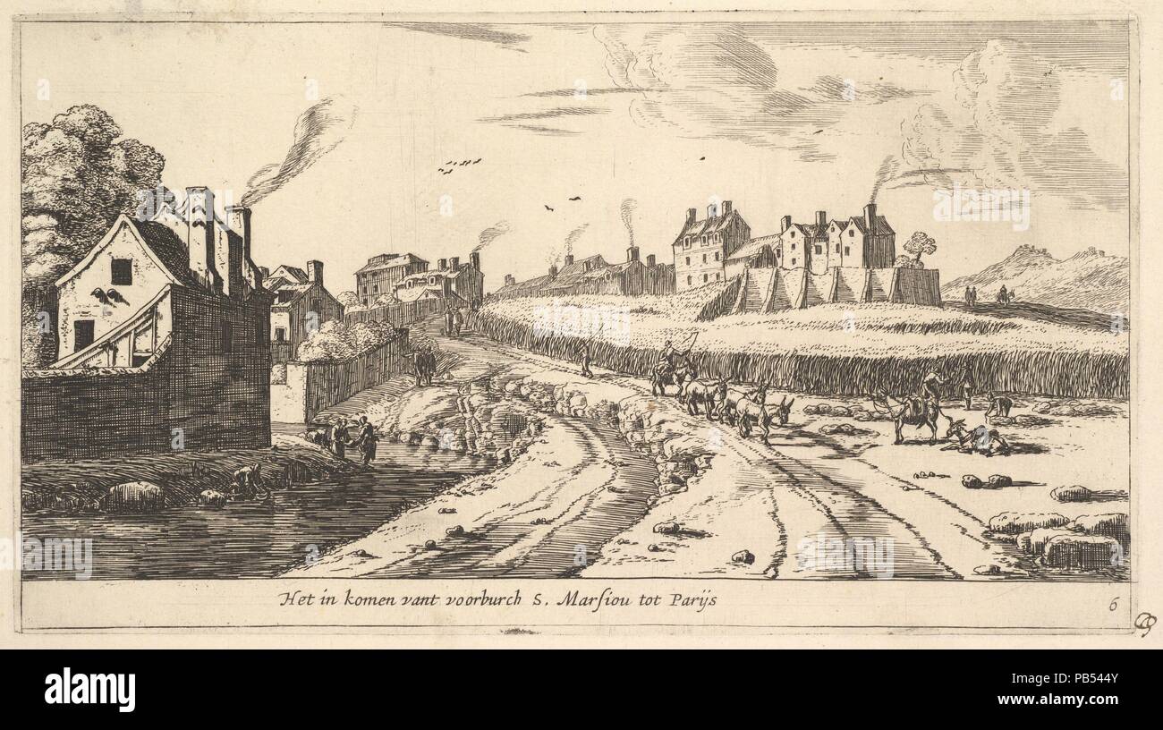 Entrance to the Suburb of Saint Marceau near Paris. Artist: Reinier ...