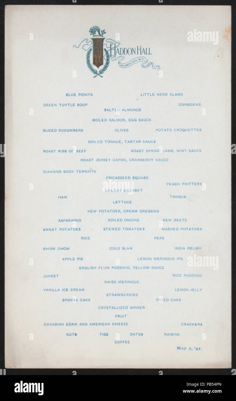 967 LUNCH OR DINNER (held by) HADDON HALL (at) "ATLANTIC CITY, NJ ...