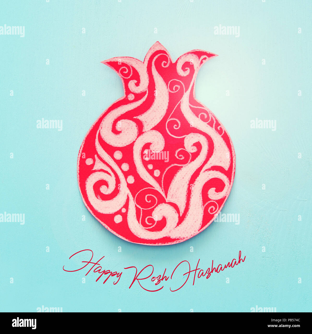 Rosh hashanah (jewish New Year holiday) concept. Traditional symbol ...