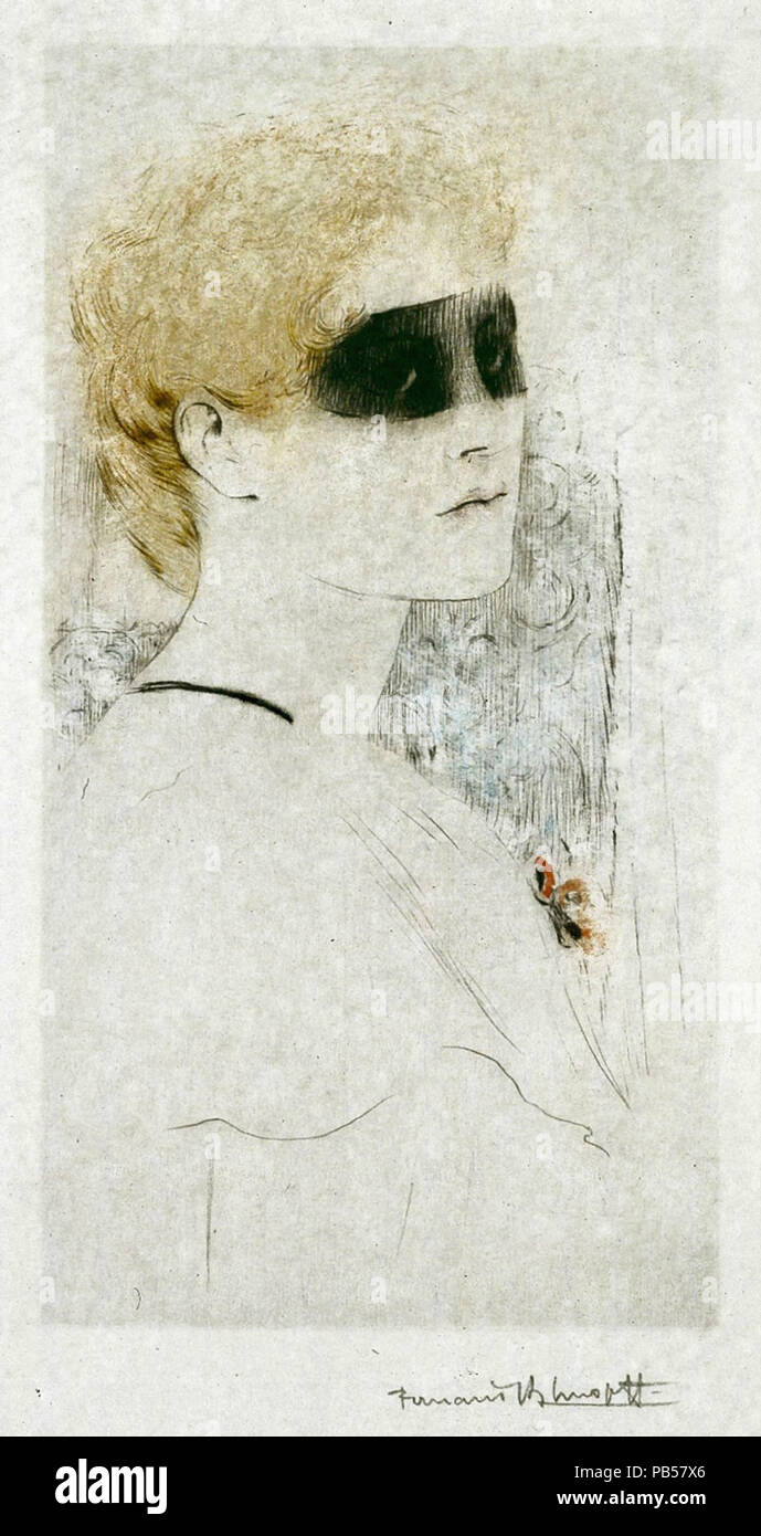 Khnopff Fernand - Un Masque Stock Photo - Alamy