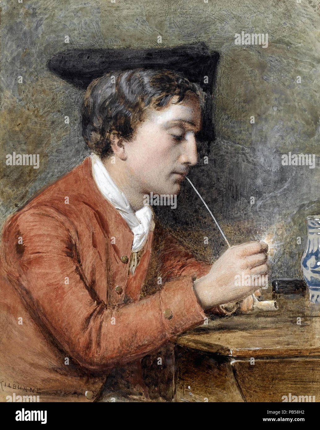 Man lighting a pipe hi-res stock photography and images - Alamy