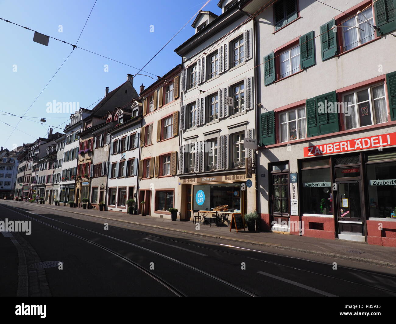 BASEL, SWITZERLAND on JULY 2017: Colorful representative historical ...