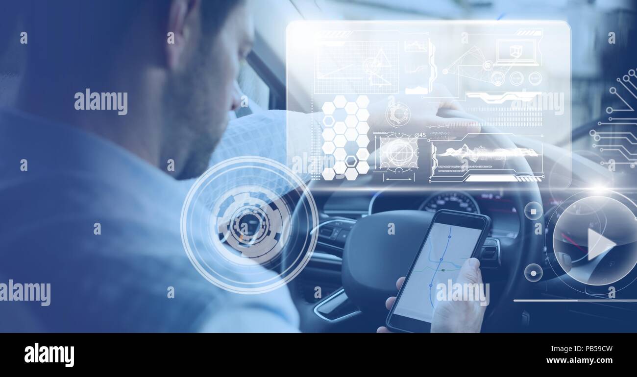 Person driving car navigation screen hi-res stock photography and ...