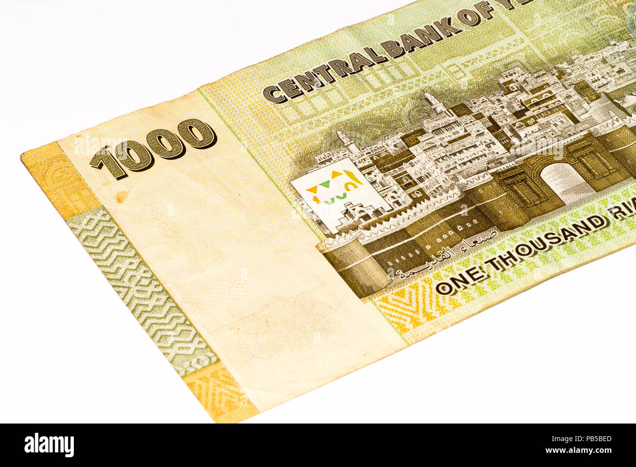 1000 Yemeni rial bank note. Rial is the national currency of Yemen ...