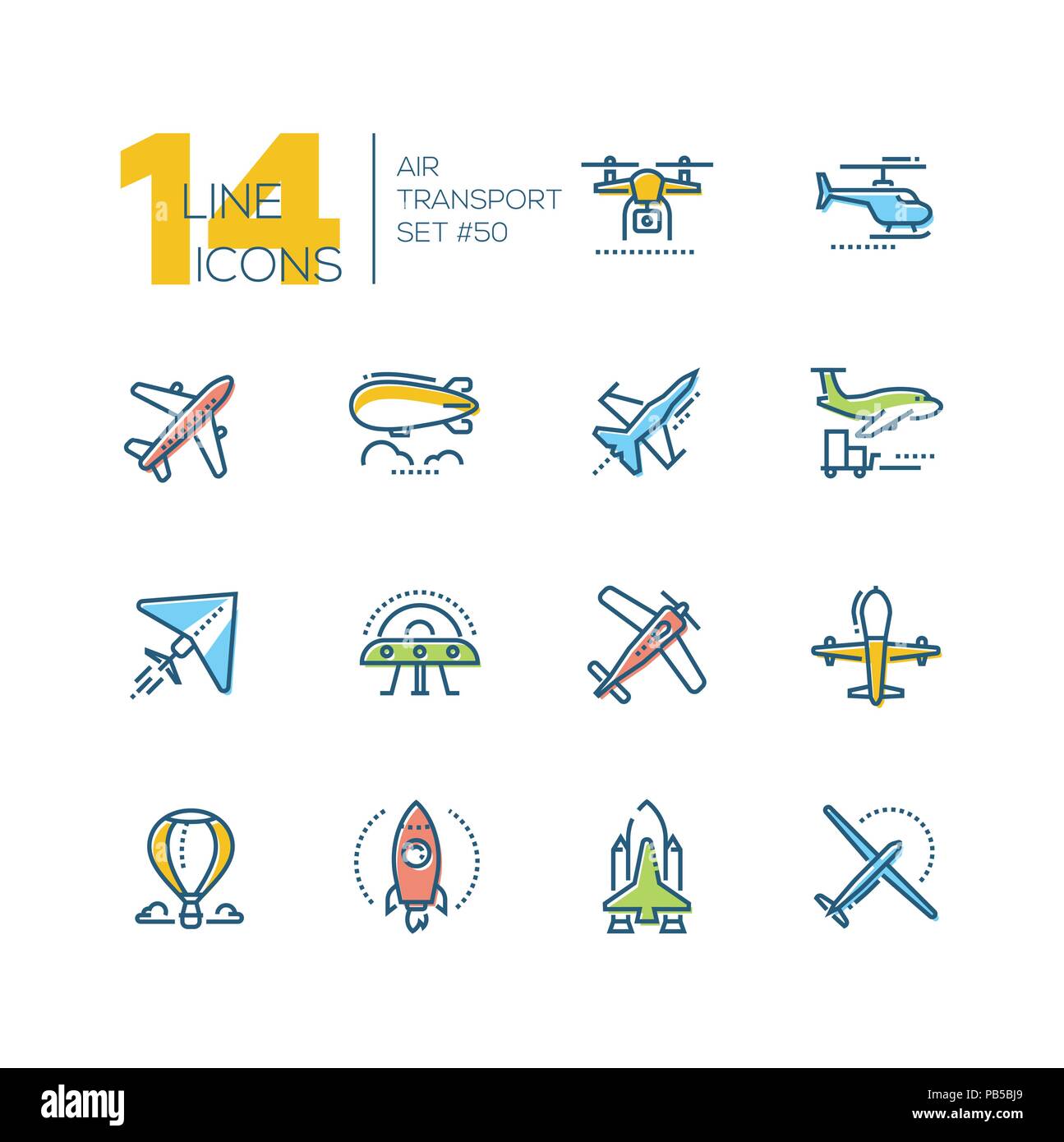 Airplane glider icon outline hi-res stock photography and images - Alamy