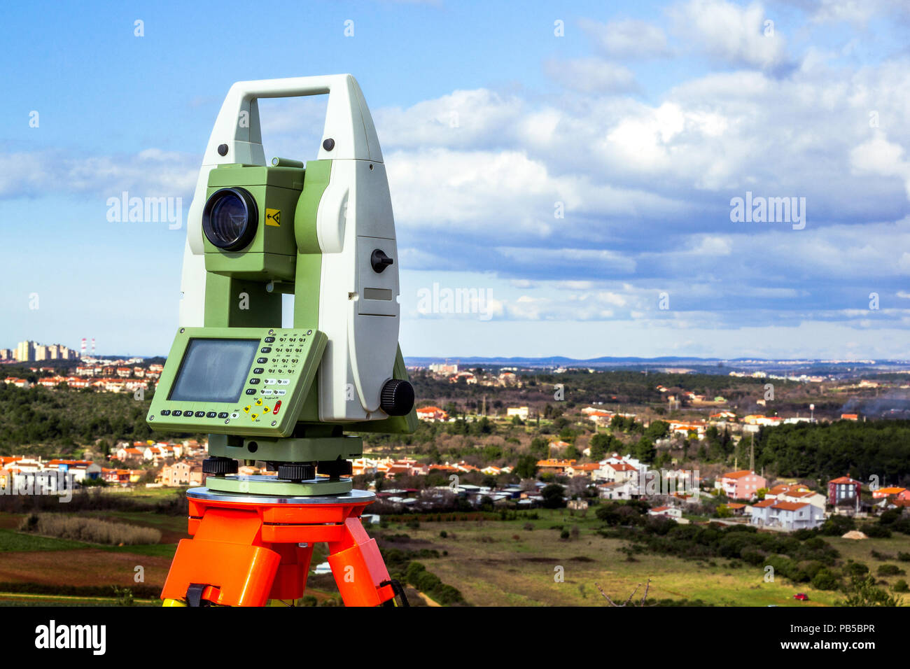 Survey Instrument geodetic device, Total Station Stock Photo - Alamy