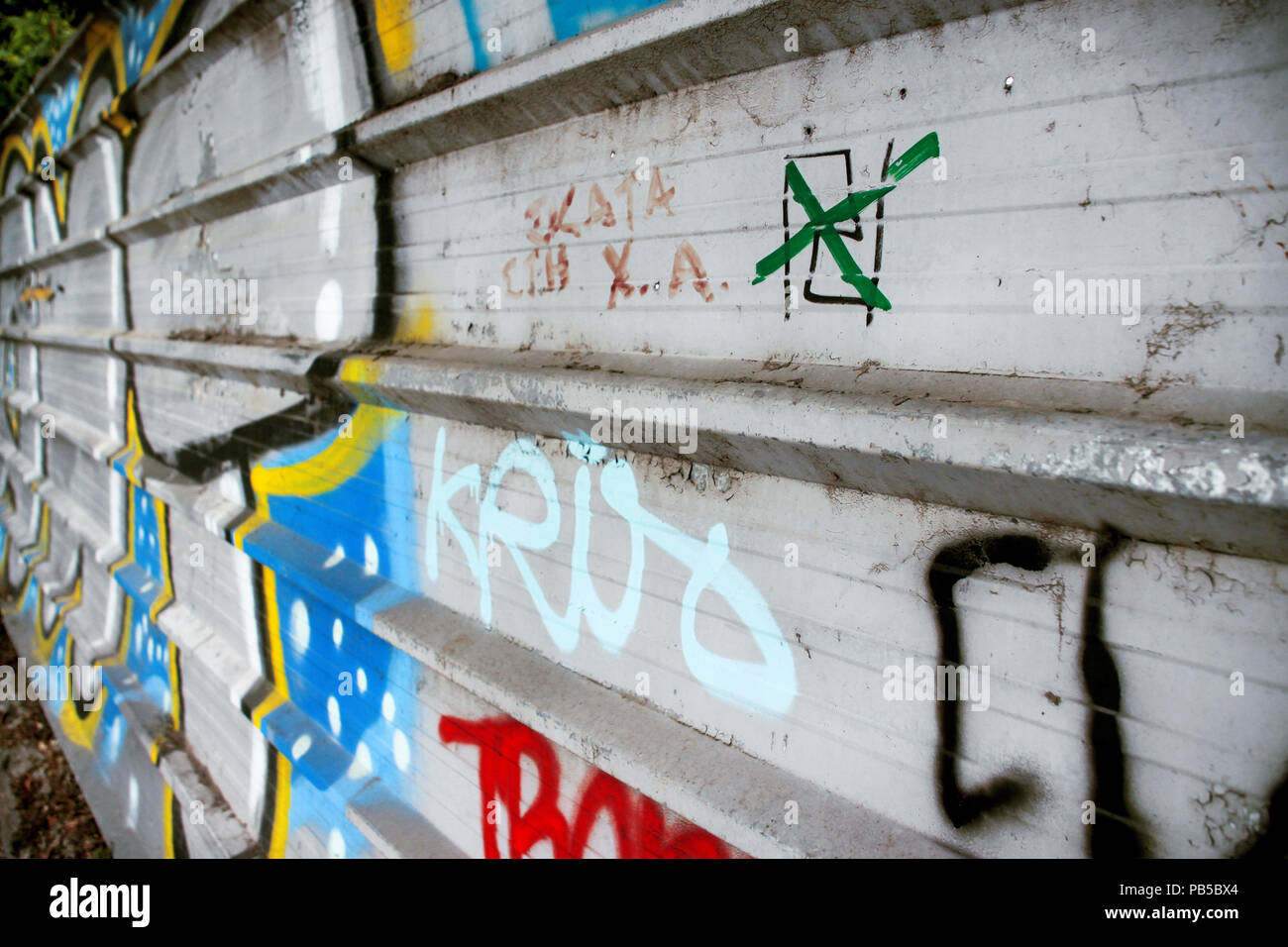 Segment of a graffiti. Wall texture, urban architecture Stock Photo - Alamy