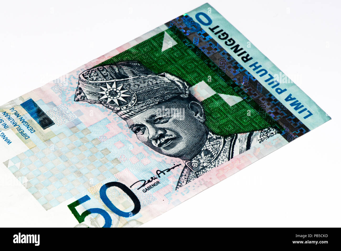 50 ringgits bank note. Ringgit is the national currency of Malaysia ...