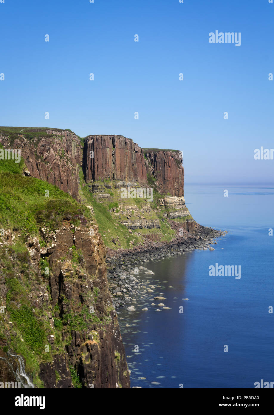 Kilt Rock Mountains Cliff from Meatfalls View Point in Summer Scotland ...