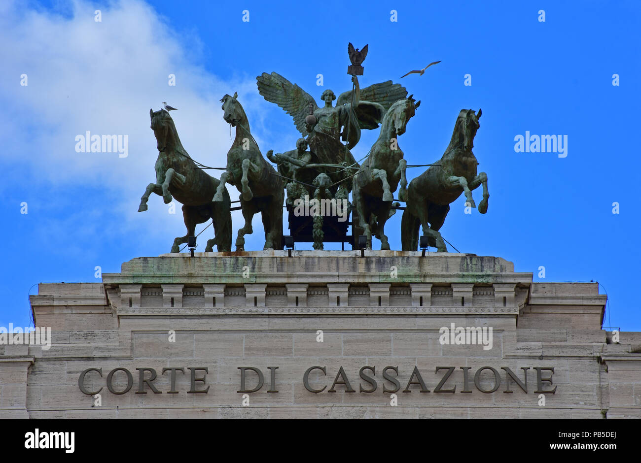 Rome, palace of the Court of Cassation, view, details, architectures ...