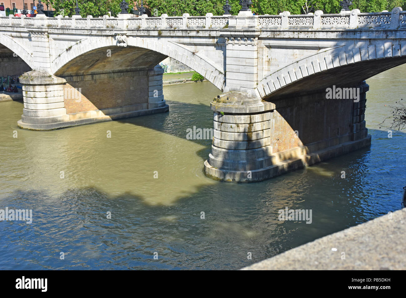 Rome, view of famous bridges over the Tiber river Stock Photo - Alamy