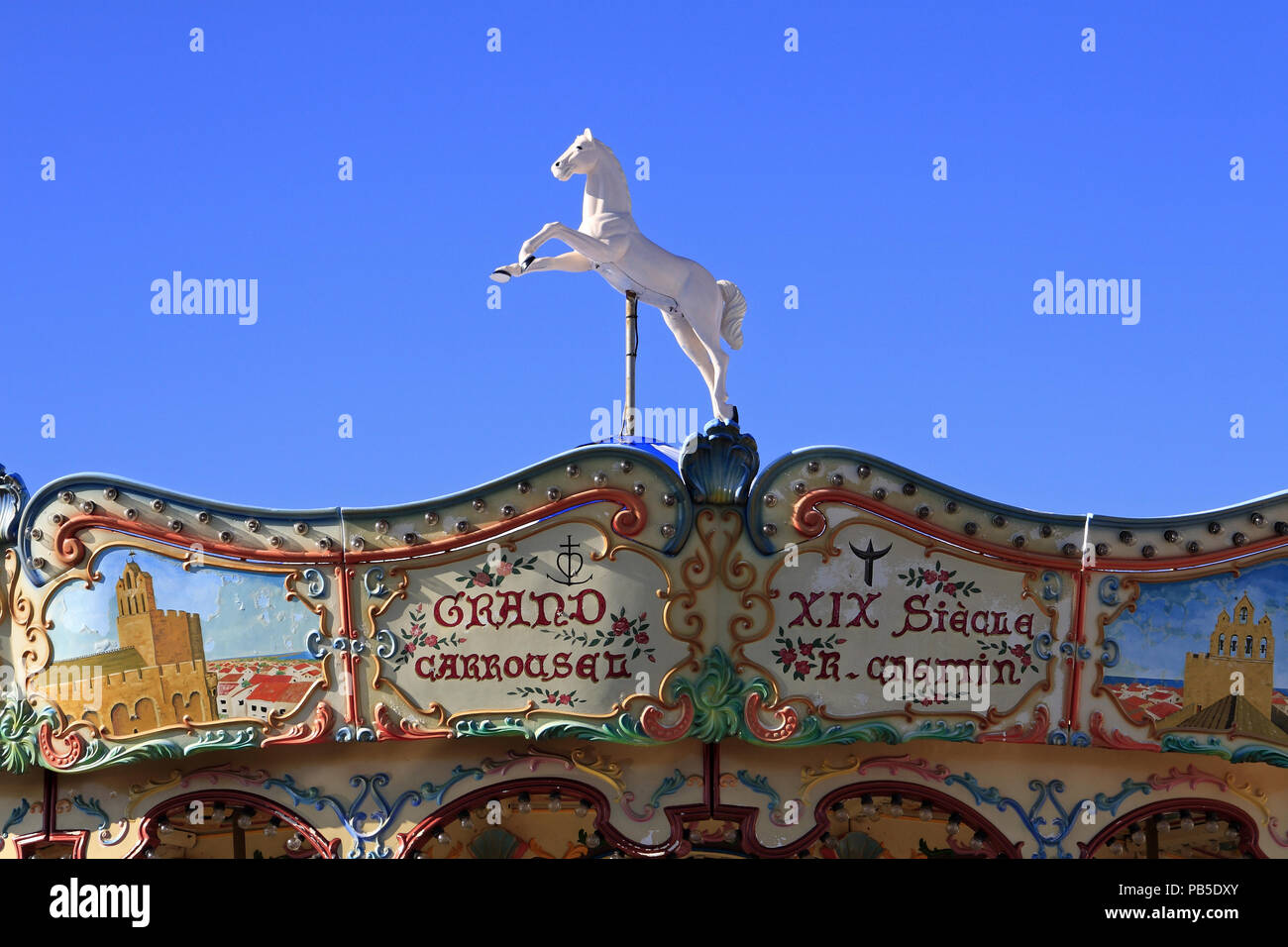 Traditional Carousel in Les Saintes Maries de La Mer, Camargue ...
