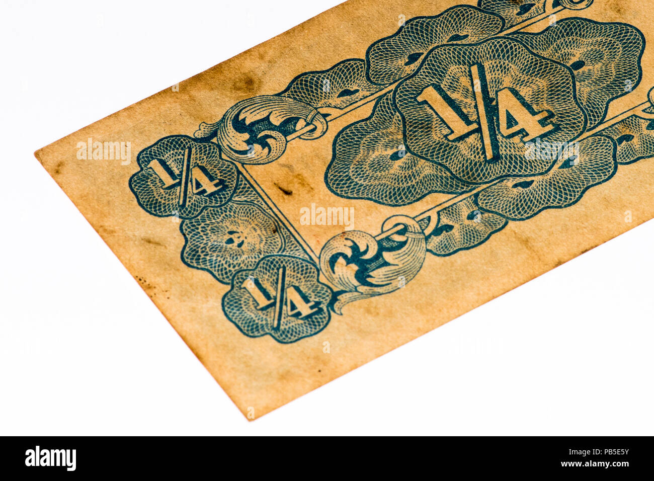 0.25 rupee bank note of Burma Stock Photo - Alamy