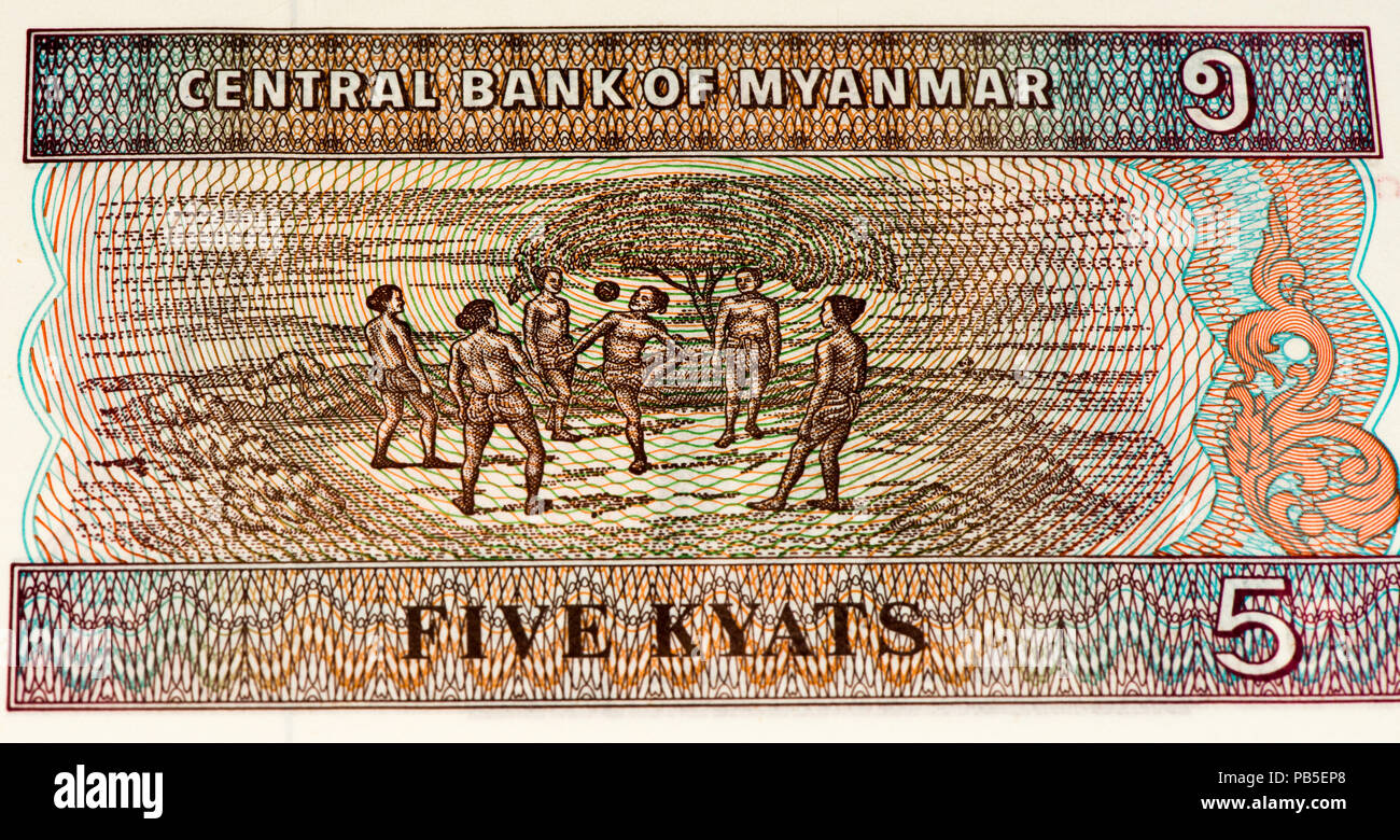 5 kyats banknote hi-res stock photography and images - Alamy