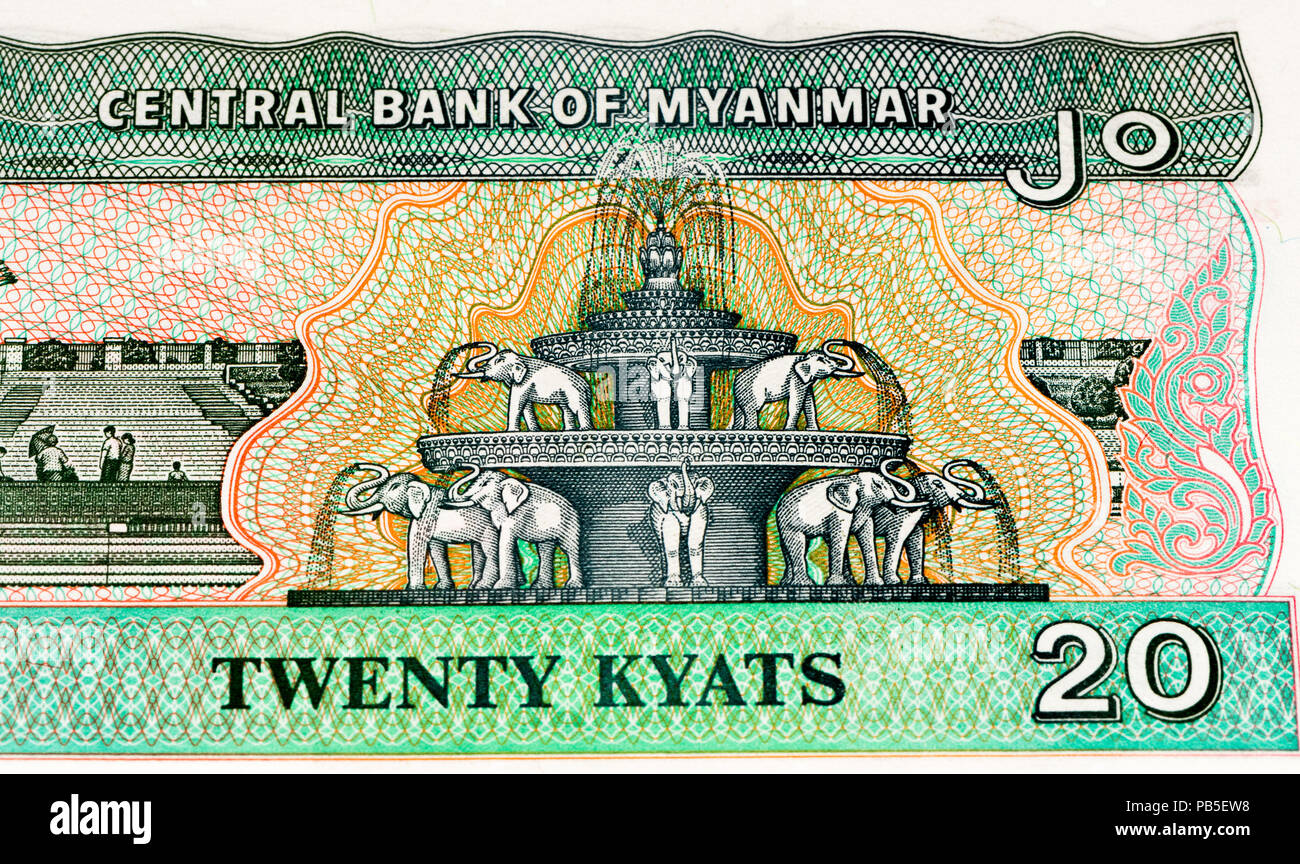 Myanmar kyat currency note sign hi-res stock photography and images - Alamy
