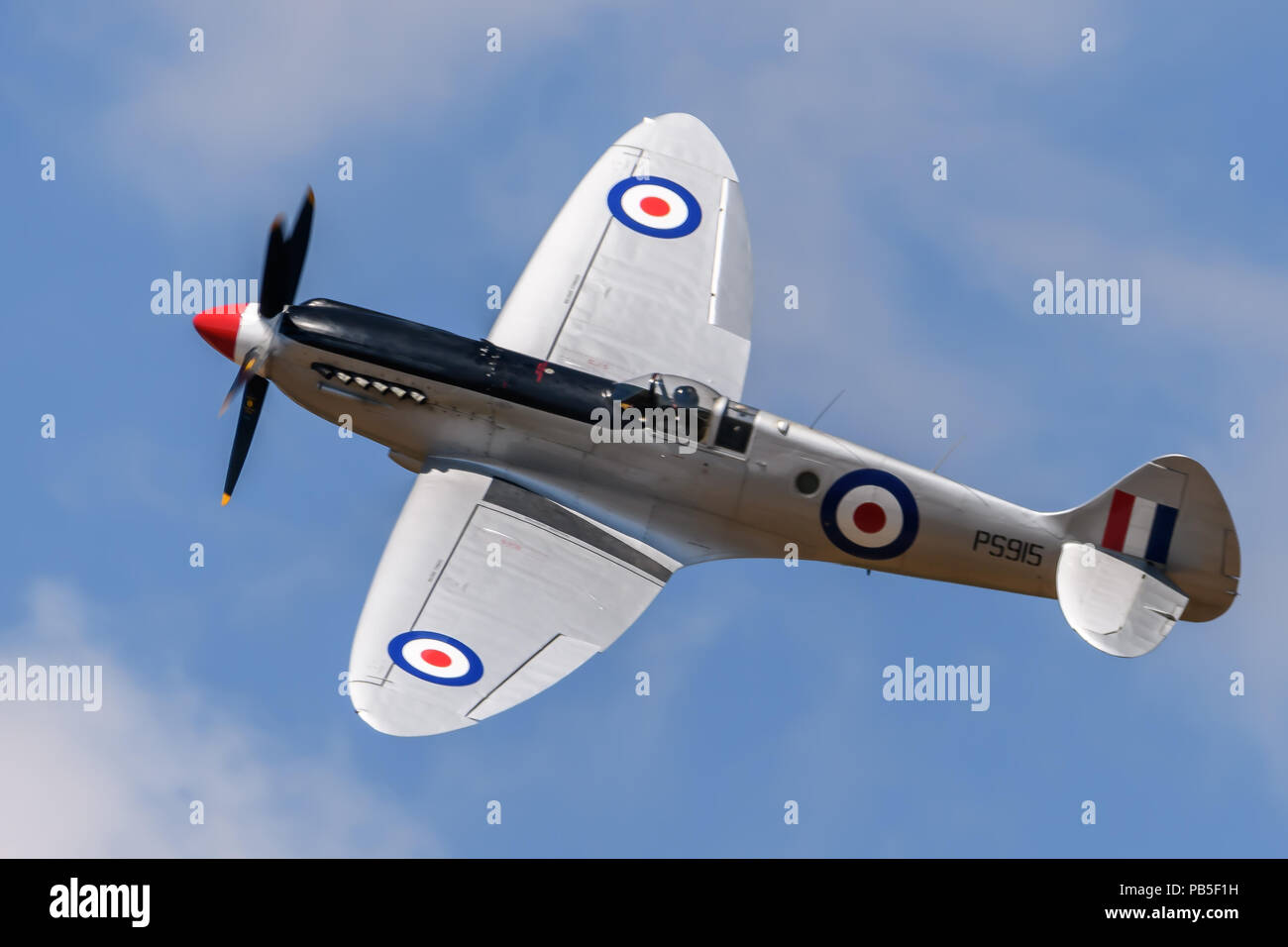 Classic Spitfire aircraft displaying at the Royal International Air ...