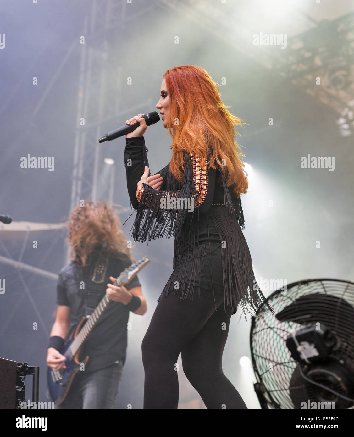 KIEV, UKRAINE - JULY 04, 2018: Dutch symphonic metal rock band Epica ...