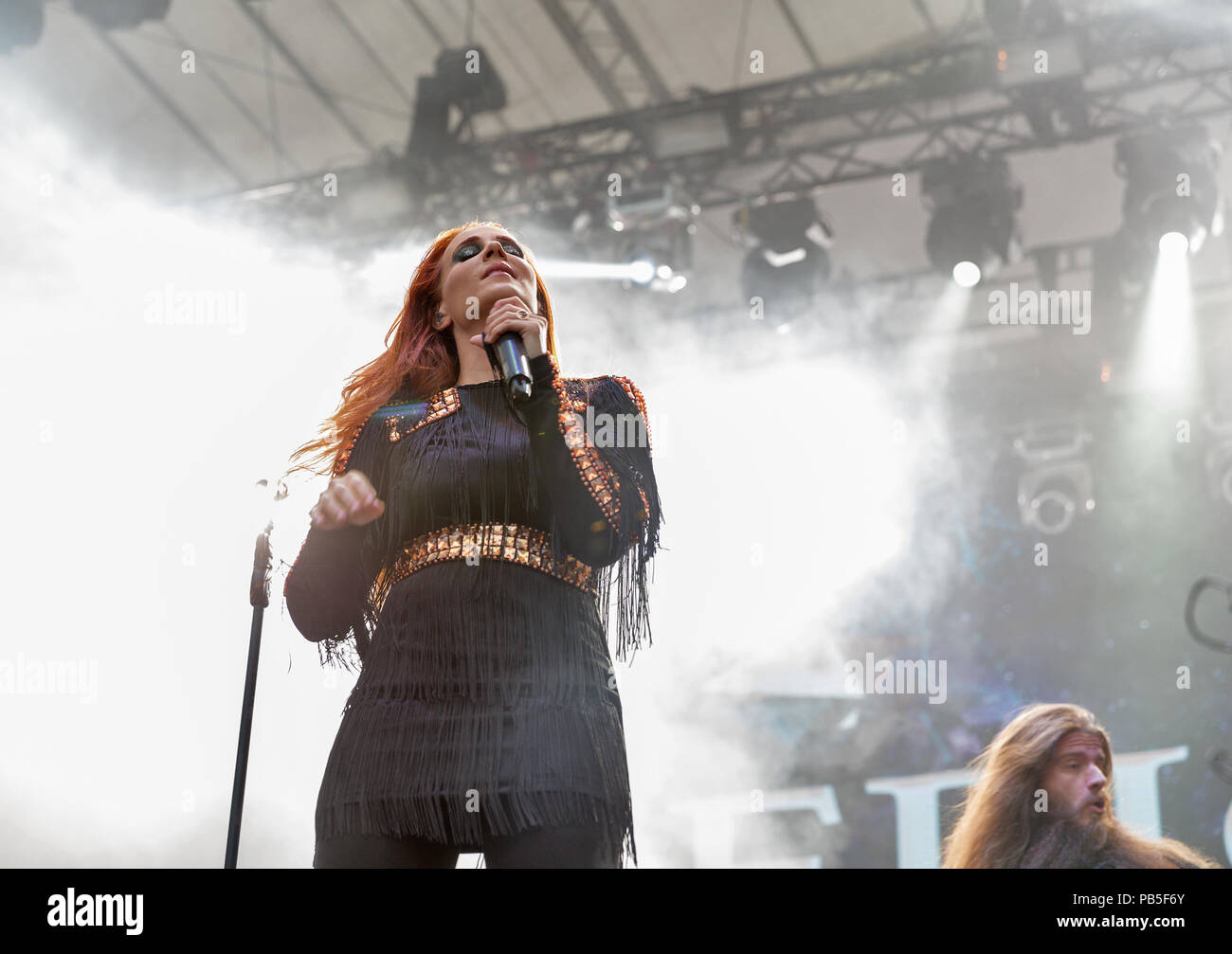 KIEV, UKRAINE - JULY 04, 2018: Dutch symphonic metal rock band Epica ...