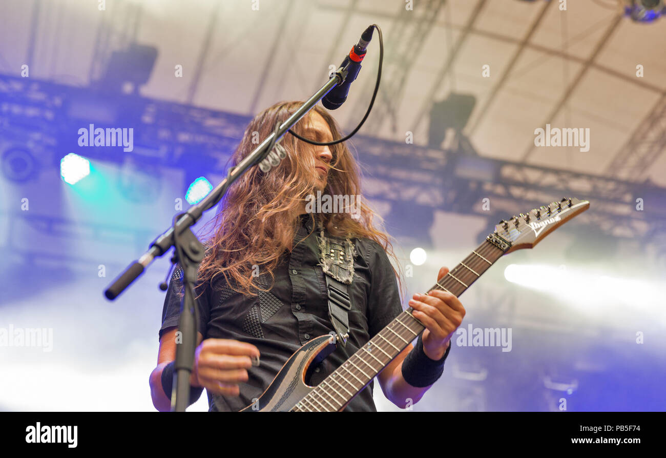 KIEV, UKRAINE - JULY 04, 2018: Dutch symphonic metal rock band Epica ...