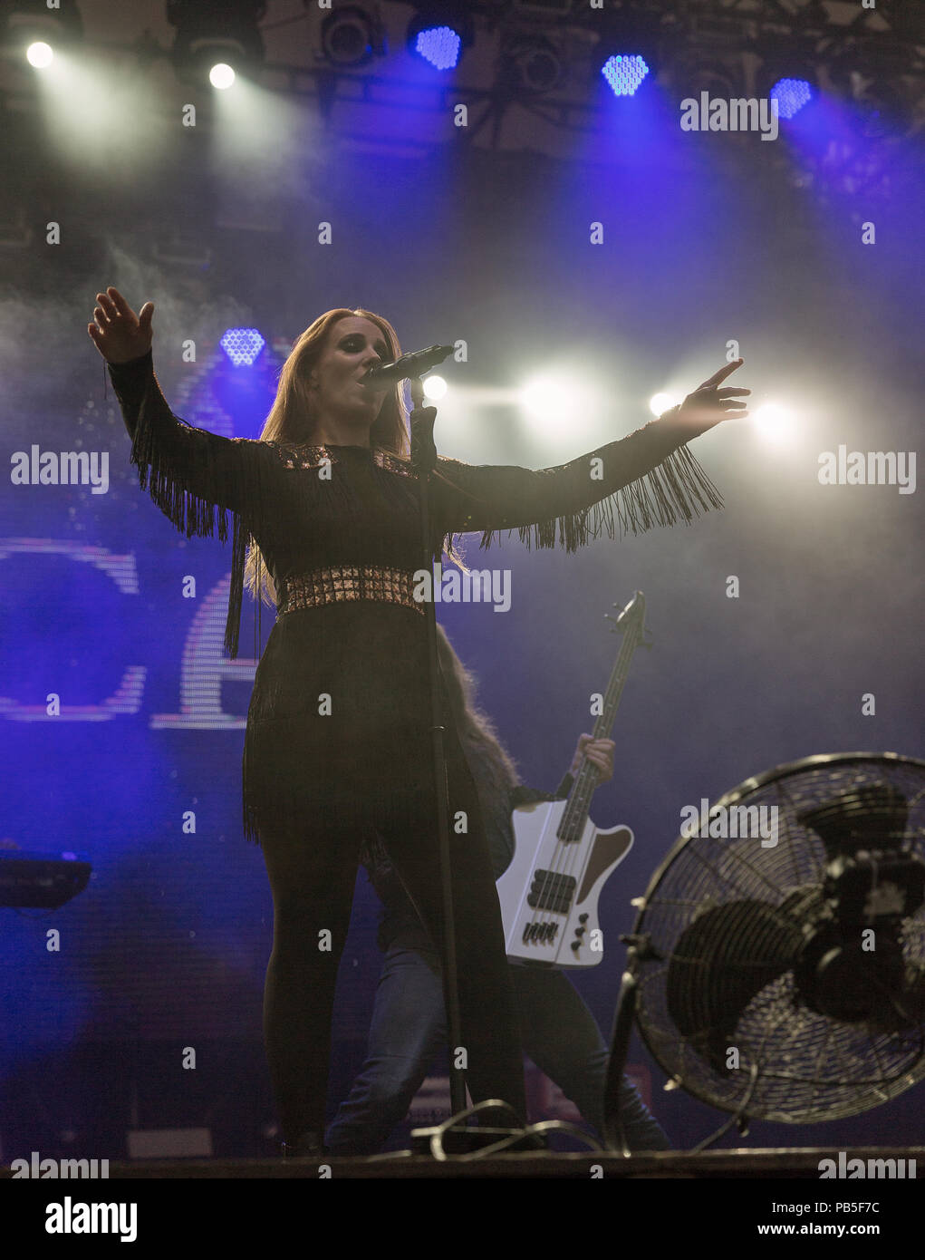 KIEV, UKRAINE - JULY 04, 2018: Dutch symphonic metal rock band Epica ...