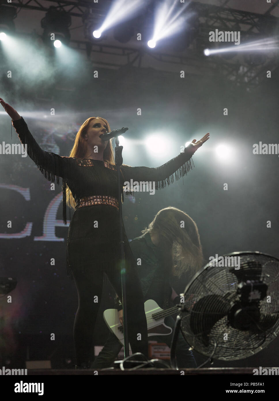 KIEV, UKRAINE - JULY 04, 2018: Dutch symphonic metal rock band Epica ...