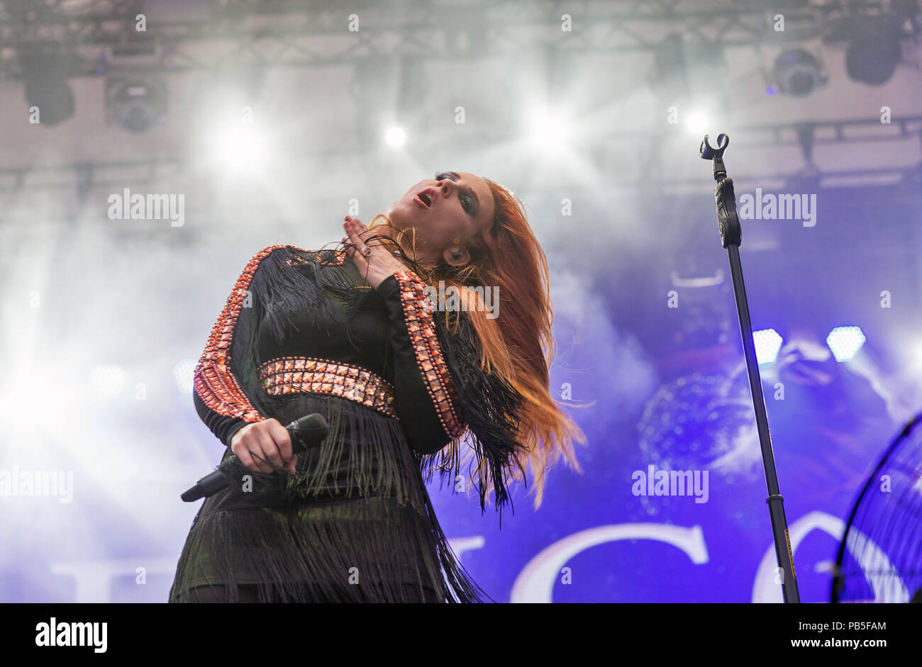 KIEV, UKRAINE - JULY 04, 2018: Dutch symphonic metal rock band Epica ...