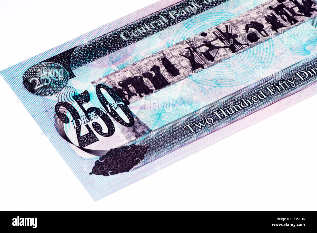 250 Iraqi dinar bank note. Iraqi dinar is the national currency of Iraq ...