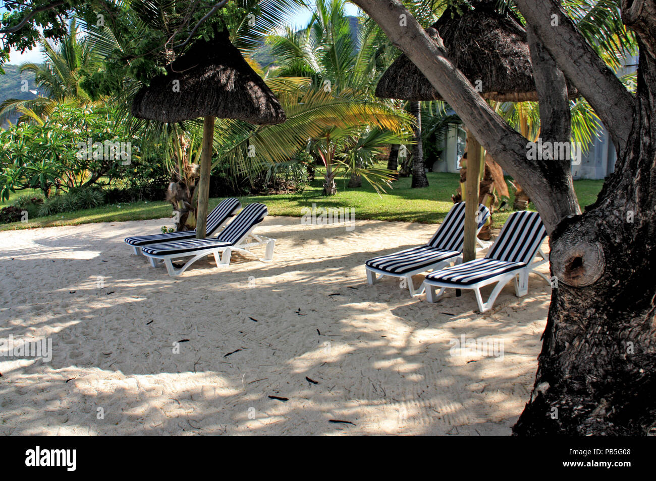 Mauritius island beach sunbathing hi-res stock photography and images ...