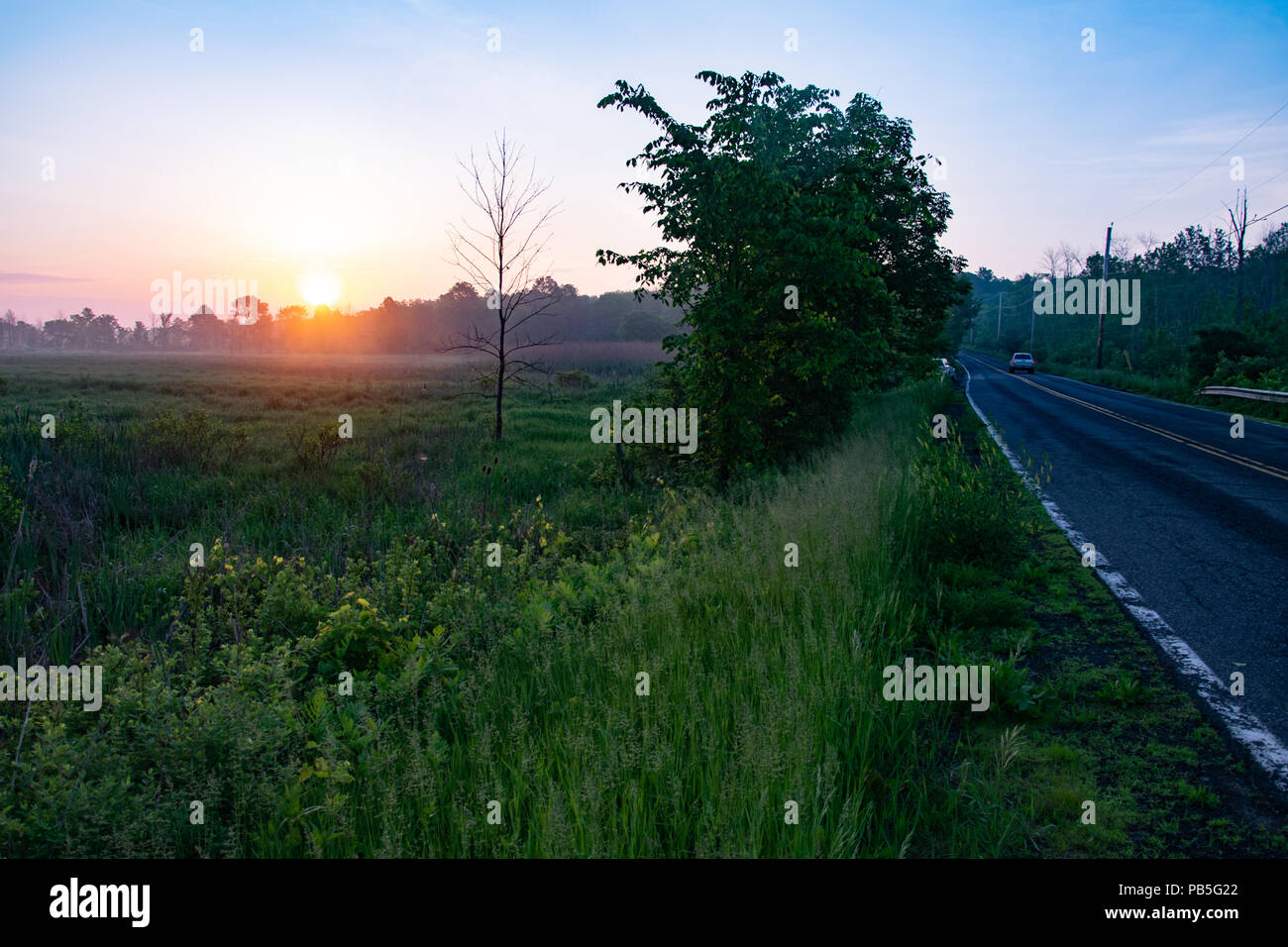 early morning highway Stock Photo - Alamy