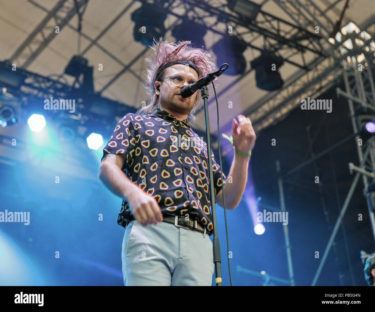 KIEV, UKRAINE - JULY 04, 2018: Enter Shikari, a British alternative ...