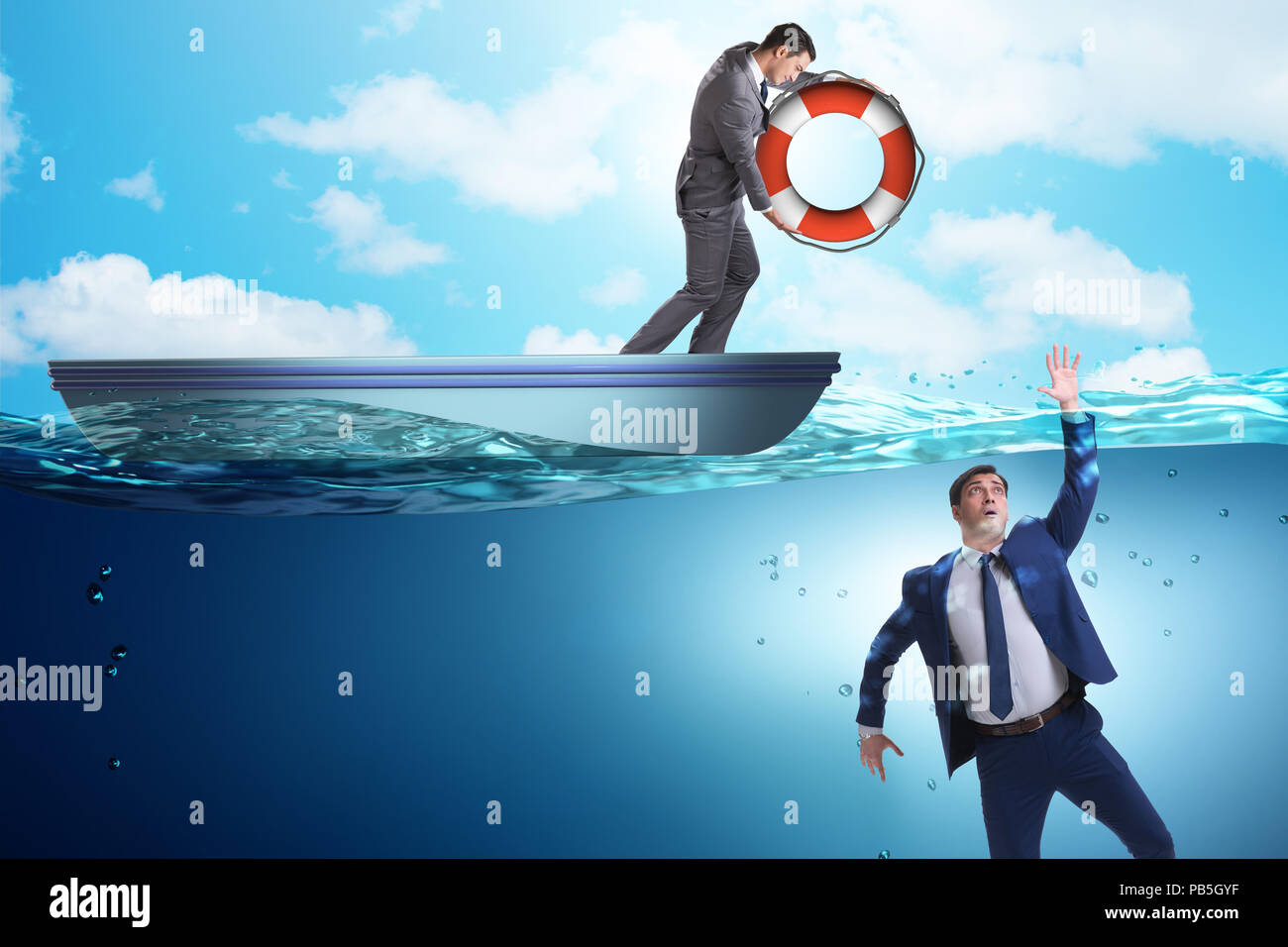 Drowning man saved hi-res stock photography and images - Alamy